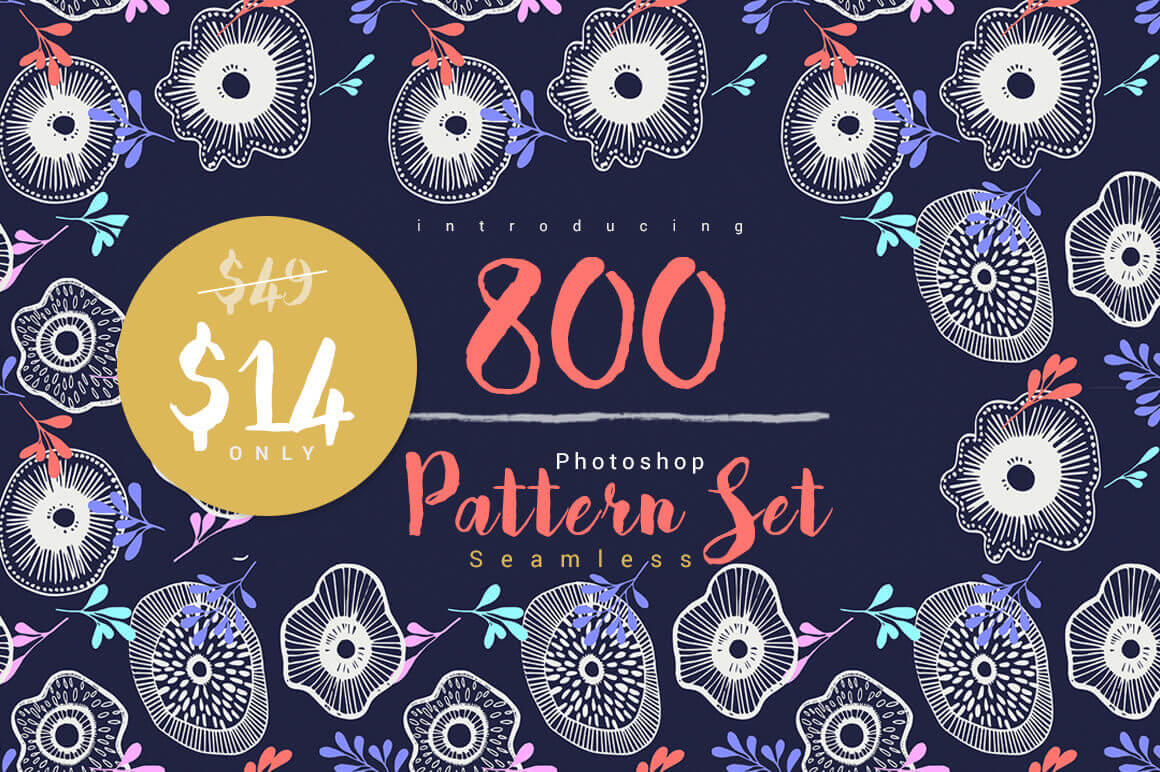 Bundle: 800 High-Quality Seamless Photoshop Patterns - only $14 ...