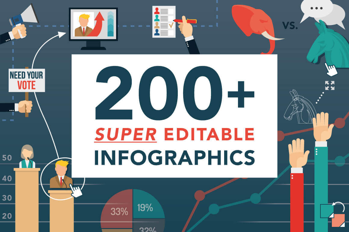 Bundle: 200+ Highly Customizable Infographics - only $18! -Business ...