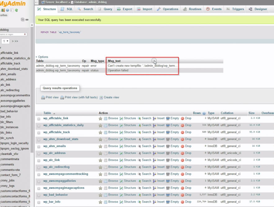 HOW TO FIX A CORRUPTED TABLE IN A MYSQL DATABASE -Business Legions Blog
