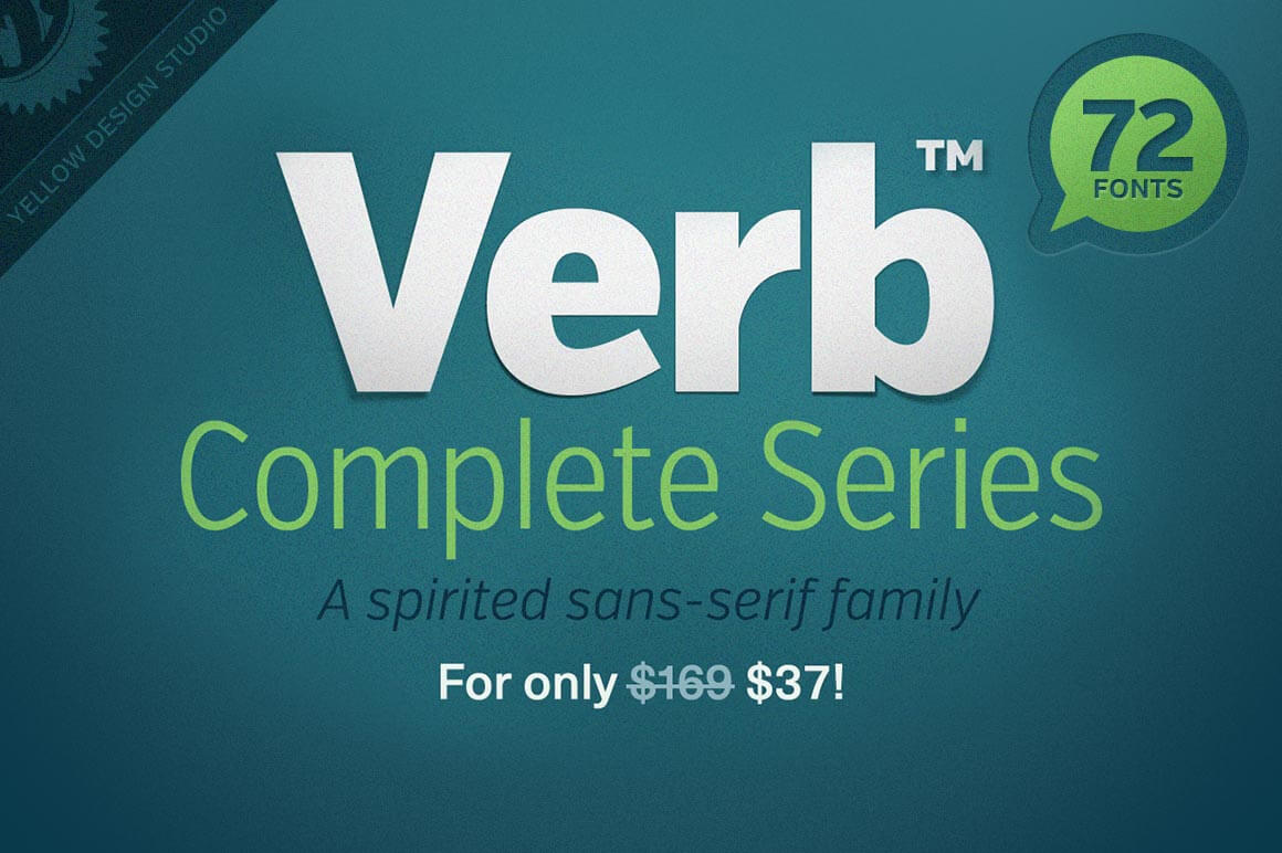 Verb: 72-Font Super Family (the complete series) - only $37! -Business ...