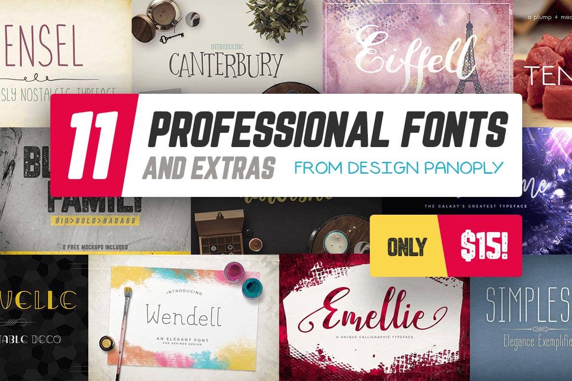 11 Professional Fonts (and extras) from Design Panoply - only $15! -Business Legions Blog