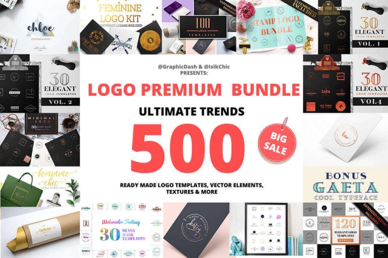 500 Premium Logo Templates with Vectors and Textures - only $15 ...