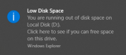 HOW TO FIX: LOW DISK SPACE ERROR MESSAGE AFTER WINDOWS 10 UPDATE ...