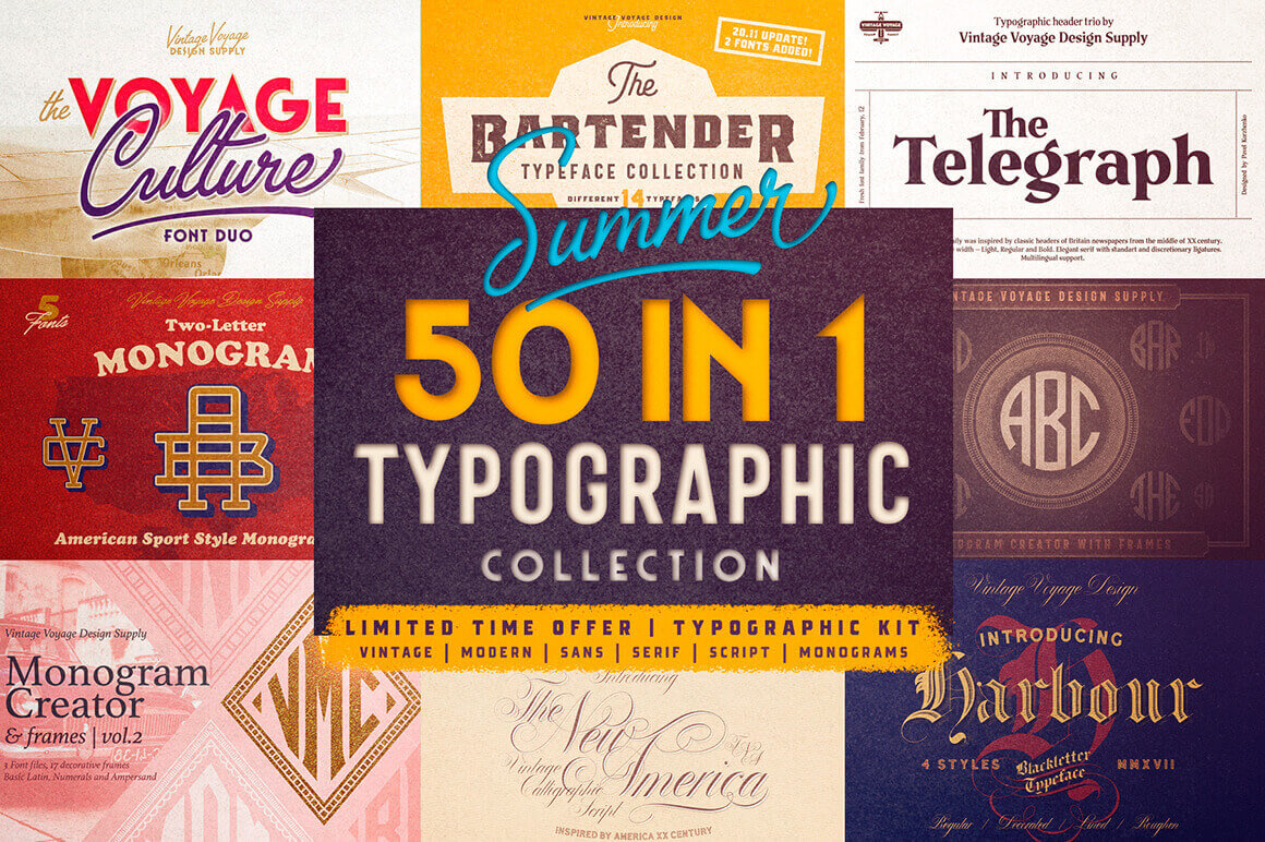 50 Fabulous Fonts from Vintage to Modern - only $10! -Business Legions Blog