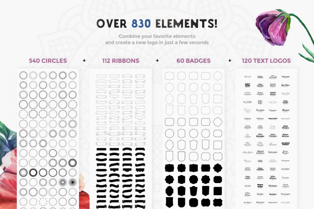 Gigantic Bundle of 1000+ Logos, Elements, Mockups, Textures - only $19 ...