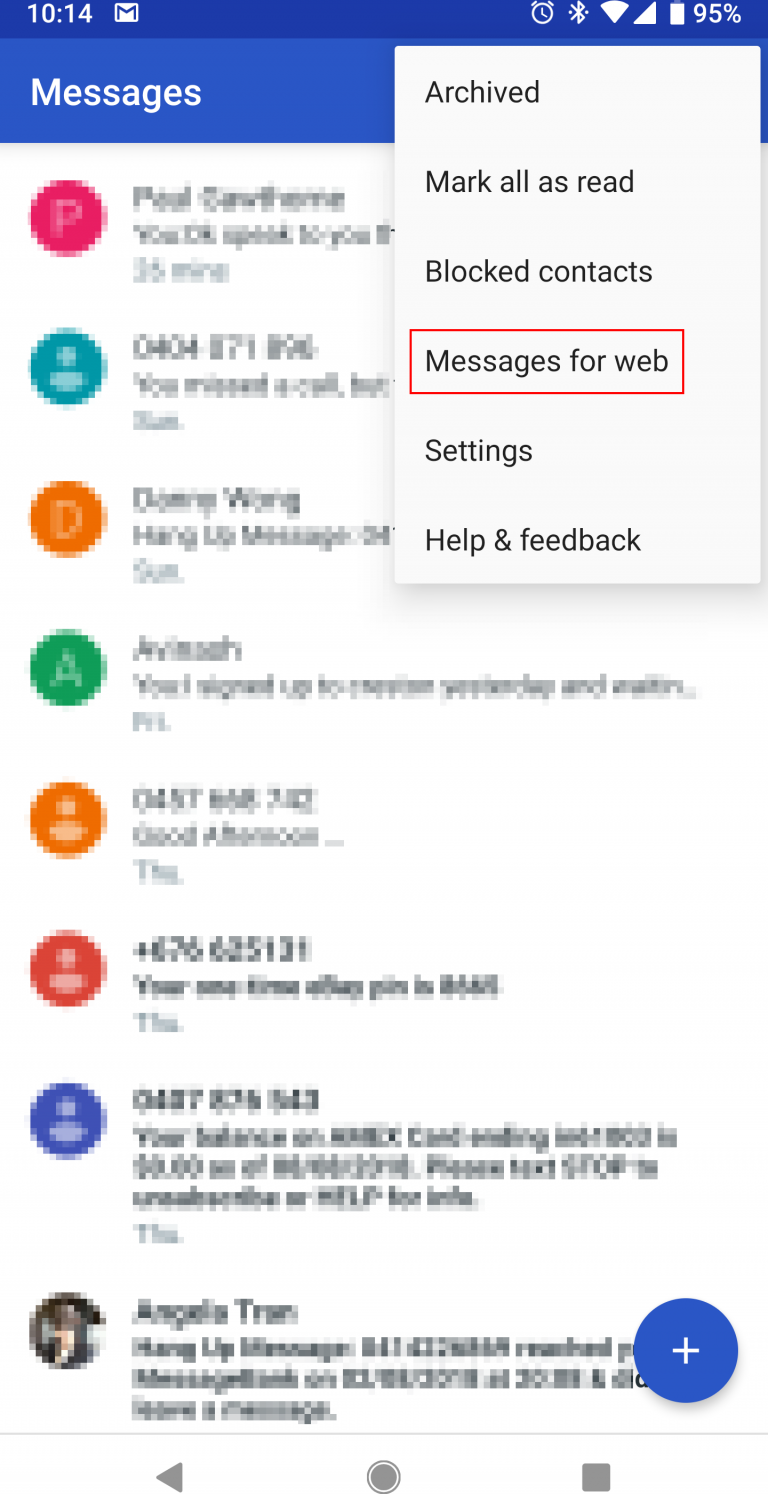Android Messages for Web -Business Legions Blog