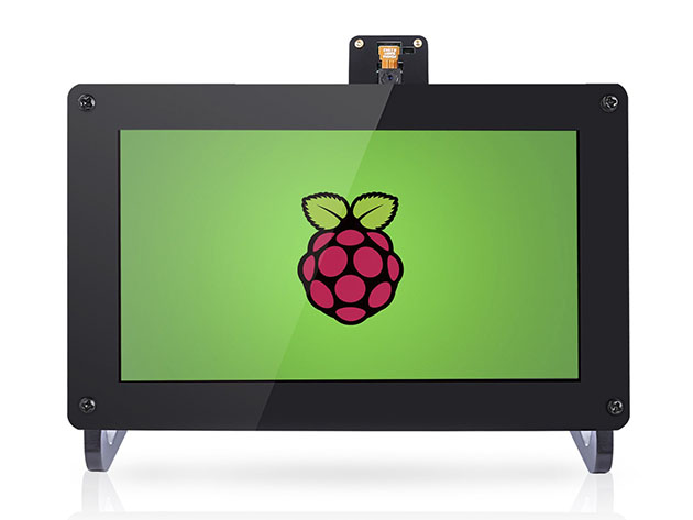 Raspberry Pi 4B 7" IPS LCD Display (1024x600) with RPi Case Holder for ...